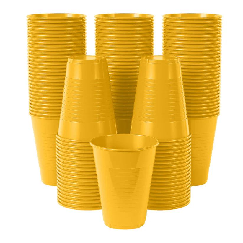12 Oz. Yellow Plastic Cups – Fiesta Supply